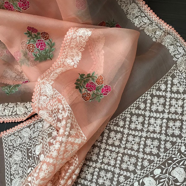 Embroidered Organza Etsy
