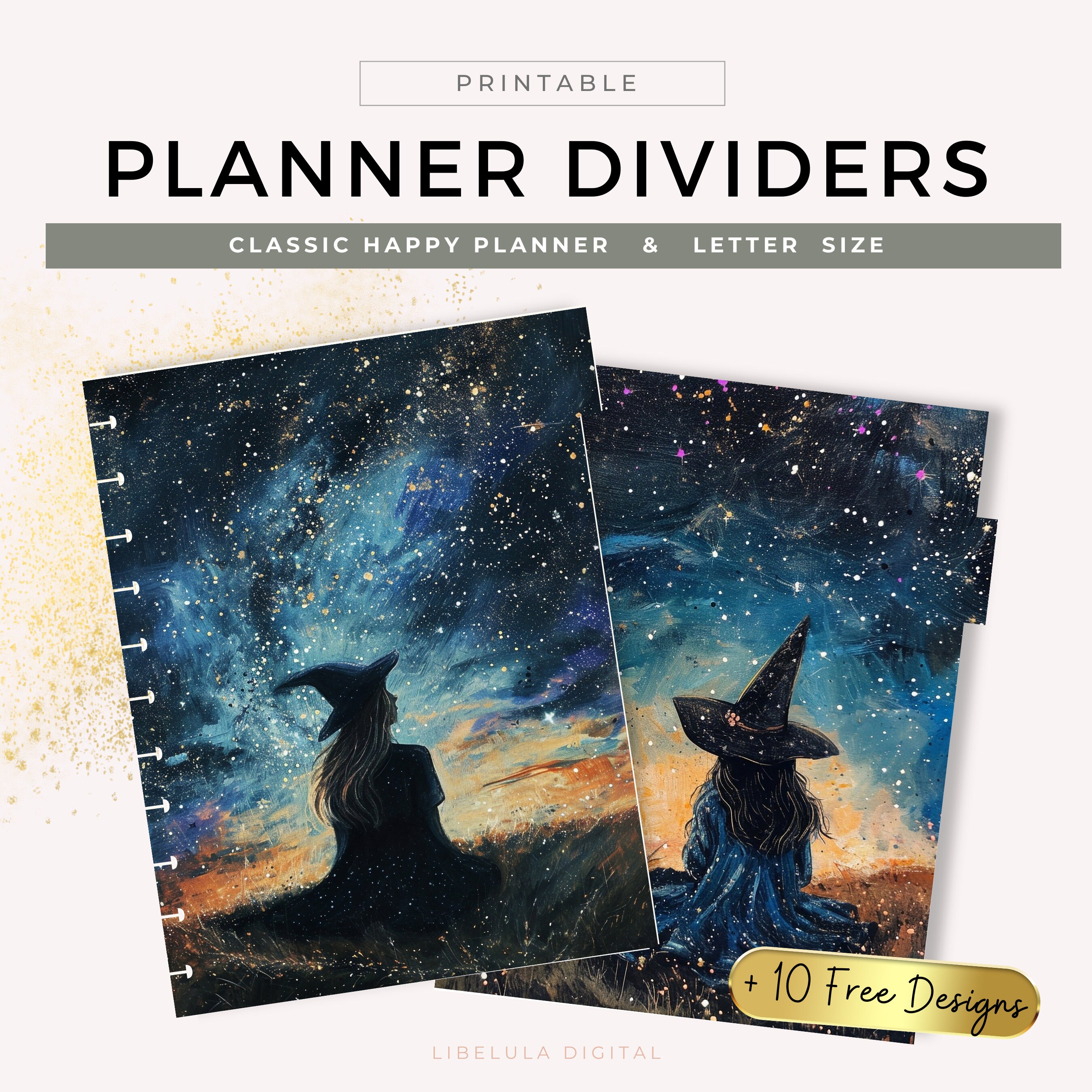 Printable Planner Dividers for the Happy Planner, Witch Dashboard ...