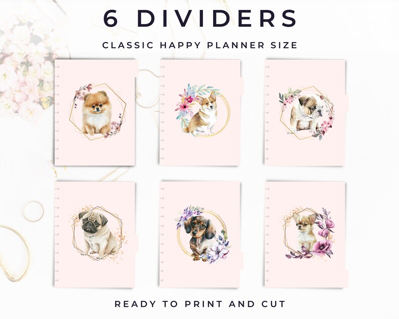 Happy Planner Dashboards, Planner Dividers, Cover Sheets, Printable for ...