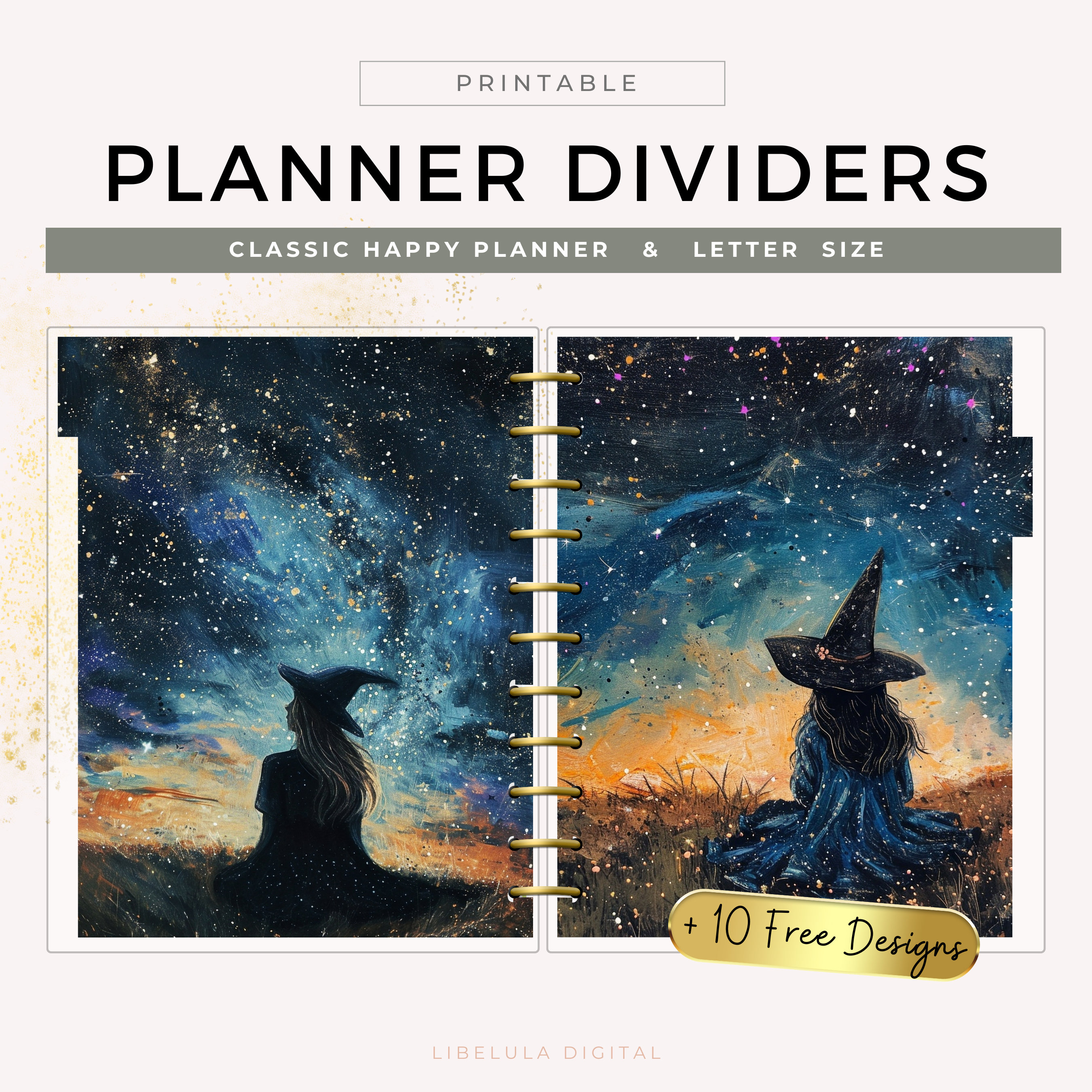 Printable Planner Dividers for the Happy Planner, Witch Dashboard ...