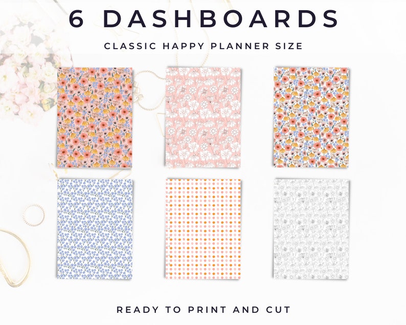 Happy Planner Dashboards, Planner Dividers, Cover Sheets, Printable for ...