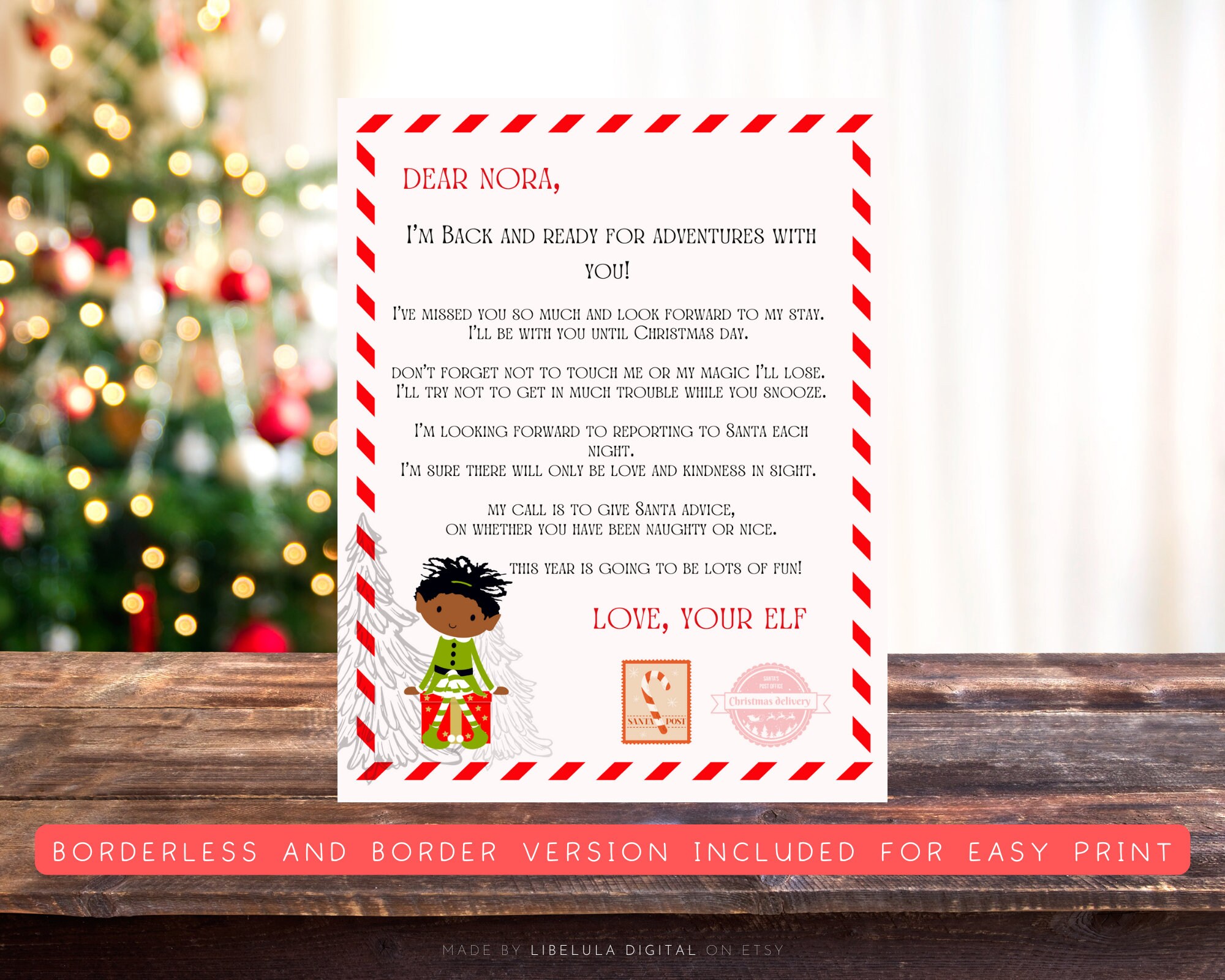 Editable Elf I'm Back Lette, Letter Christmas, Elf Welcome Christmas ...