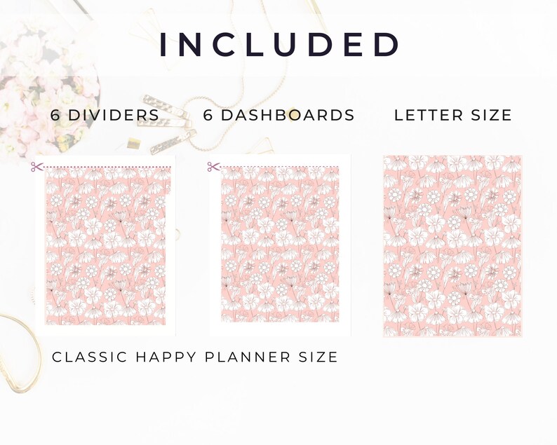 Happy Planner Dashboards, Planner Dividers, Cover Sheets, Printable for ...
