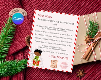 Editable Elf Arrival Lette, Letter Christmas, Elf Welcome Christmas Elf ...