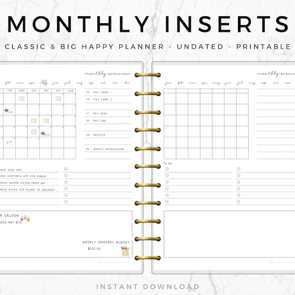 Happy Planner Refill - Etsy