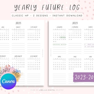 Editable Classic Happy Planner Printables With Canva, Minimalist Yearly ...