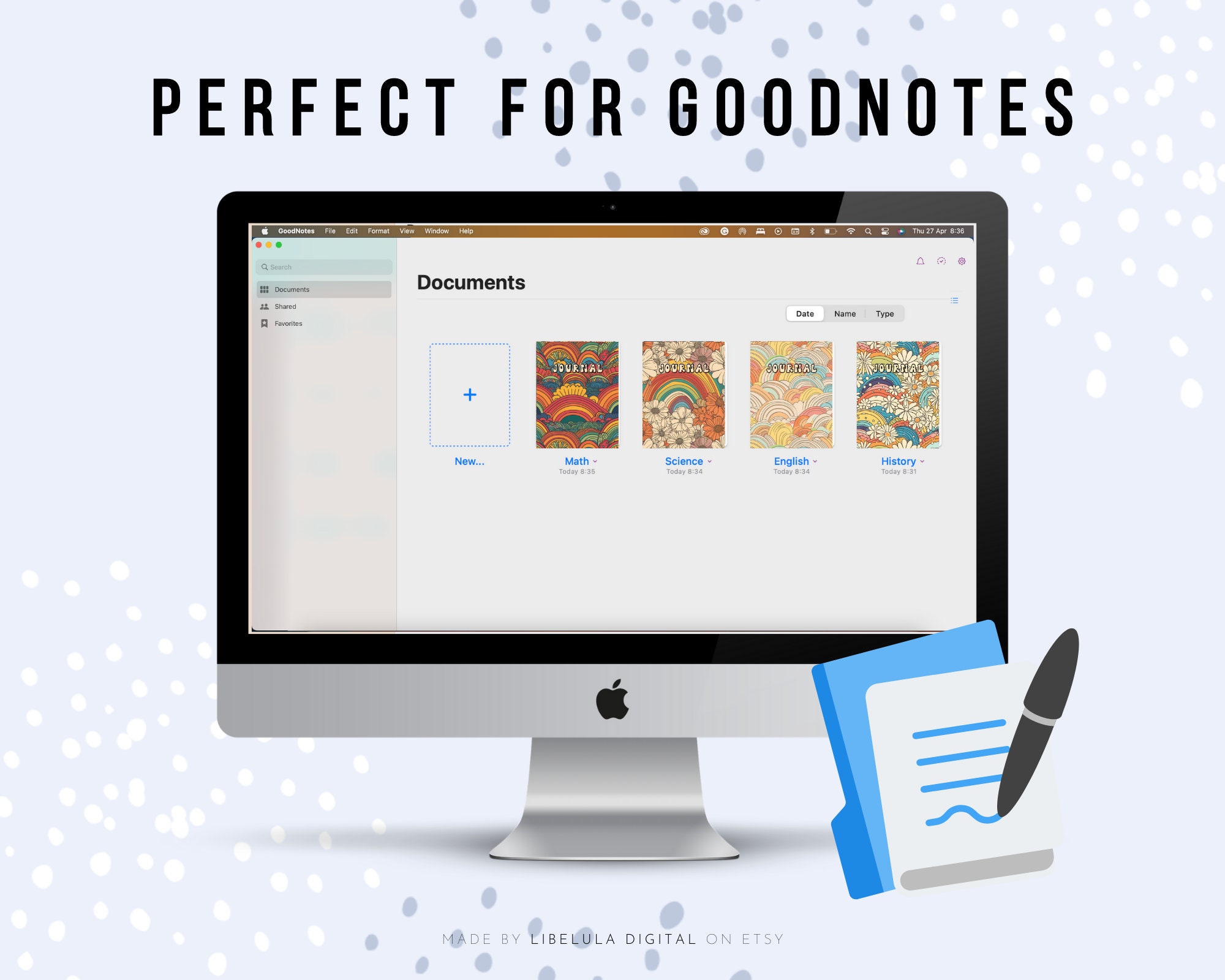 Goodnotes Notebook Cover Horizontal Digital Planner for iPad ...