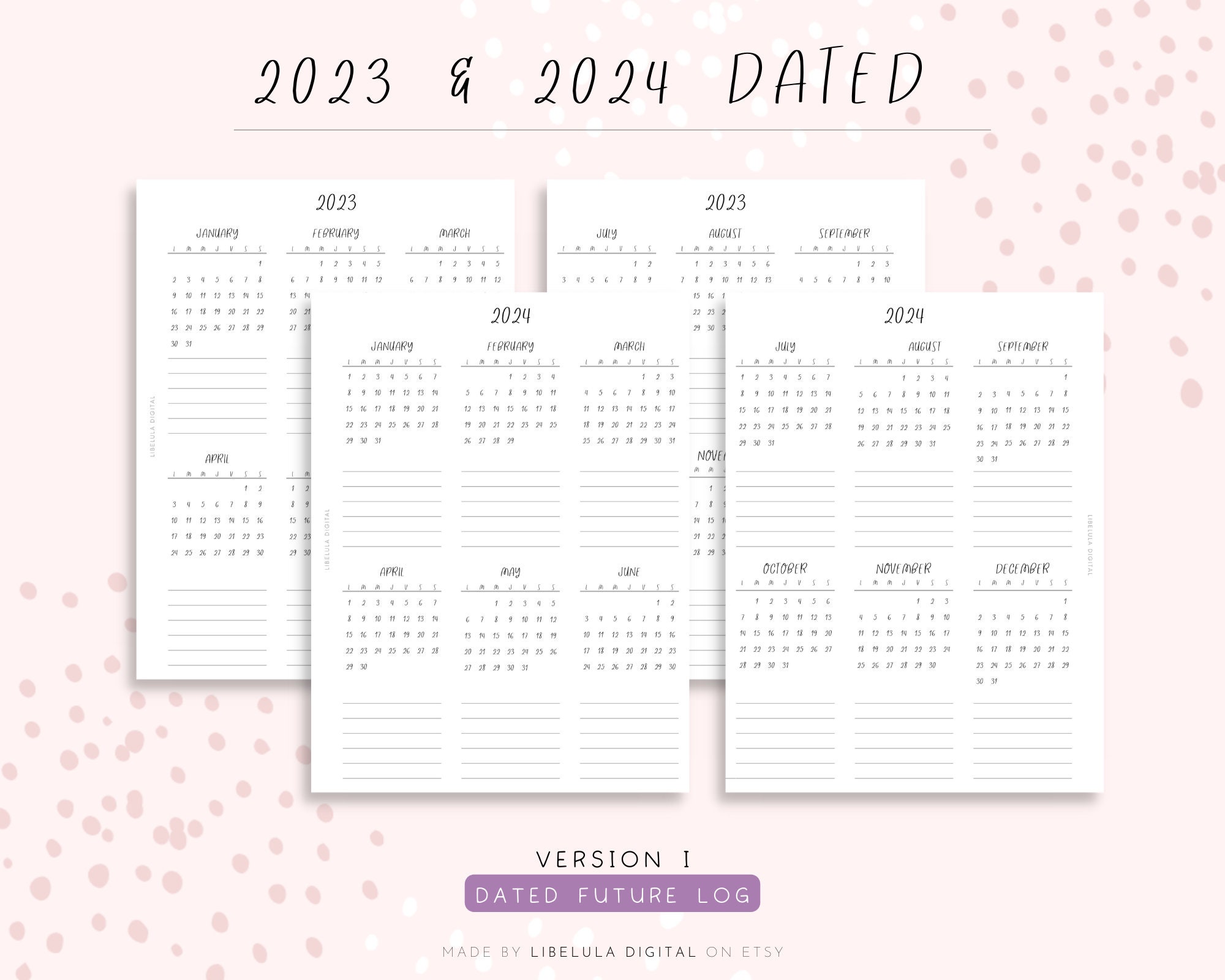 Editable Classic Happy Planner Printables With Canva, Minimalist Yearly ...