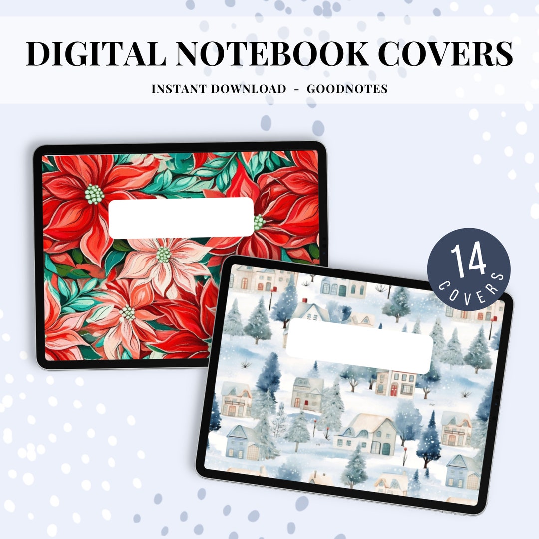 Christmas Goodnotes Notebook Cover Horizontal Digital Planner for iPad ...