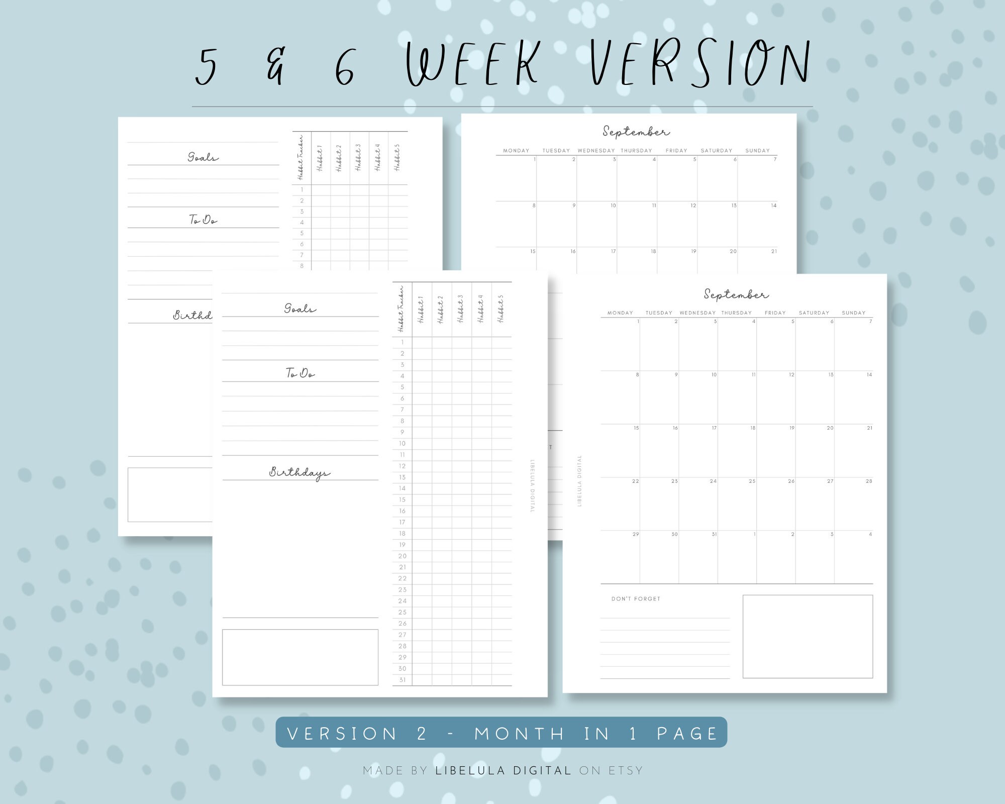 Editable A5 Printables With Canva, Minimalist Monthly Inserts, Asthetic ...