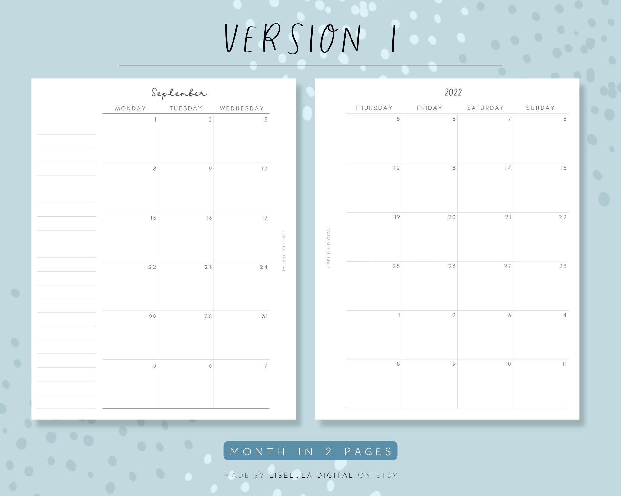 Editable A5 Printables With Canva, Minimalist Monthly Inserts, Asthetic ...