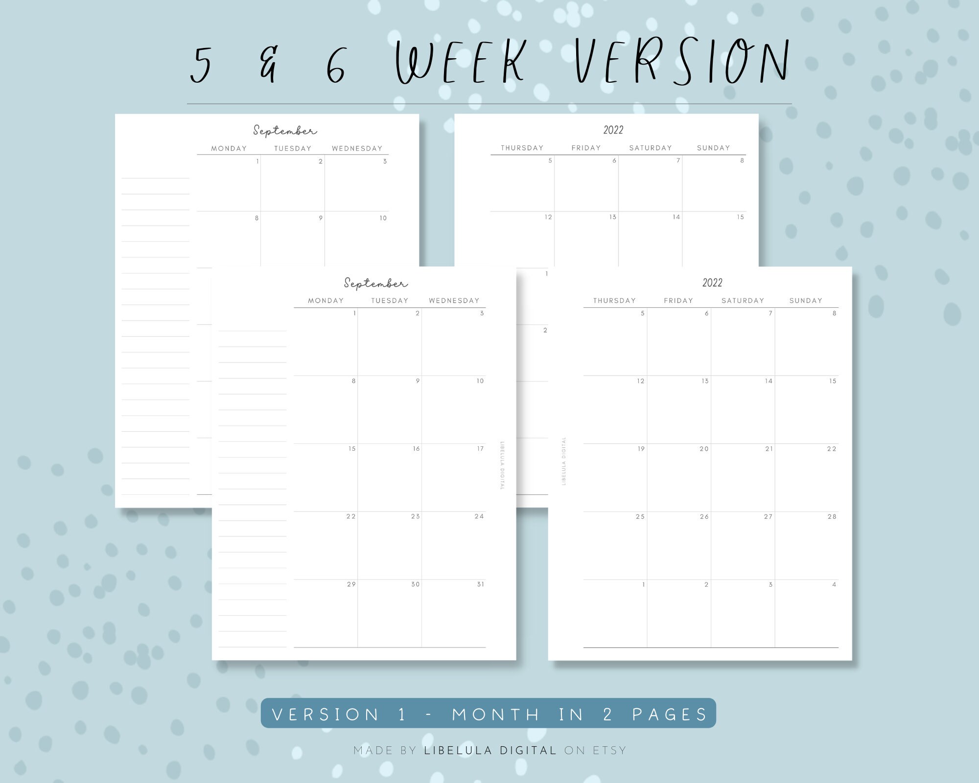 Editable A5 Printables With Canva, Minimalist Monthly Inserts, Asthetic ...
