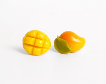 Realistic Clay Mango Earrings - Etsy