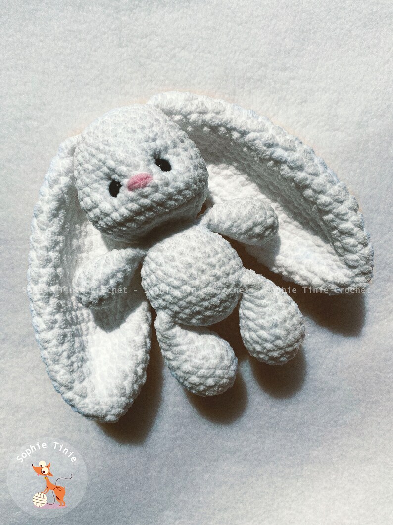 No-sew Easter Bunny Crochet Pattern, Long Ears Bunny, Floppy Ears Bunny ...