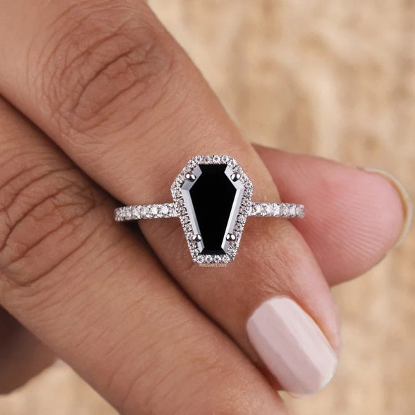 Coffin Cz Ring - Etsy