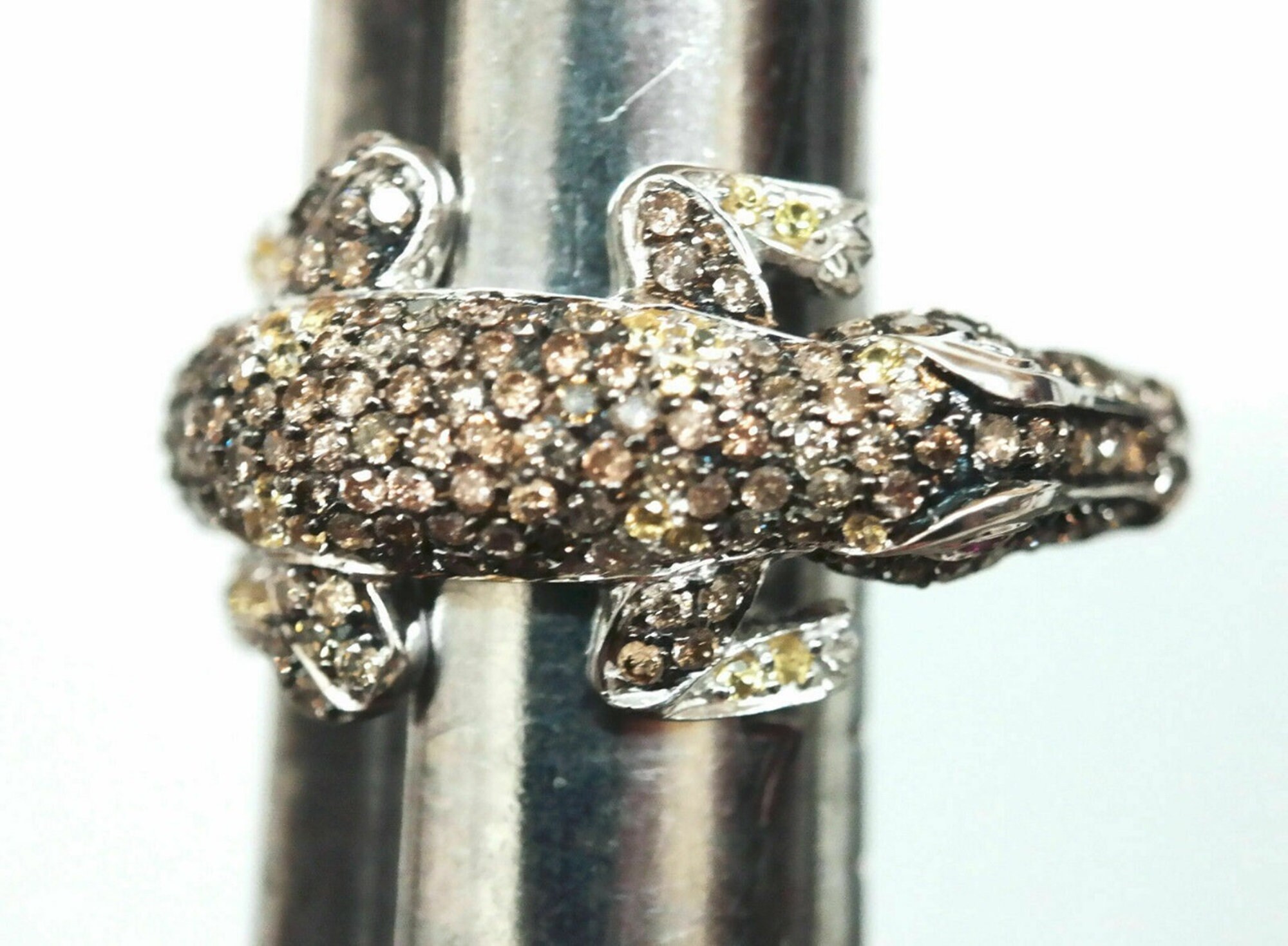 Women's Lizard Diamond Ring / Antique Diamond Ring / | Etsy