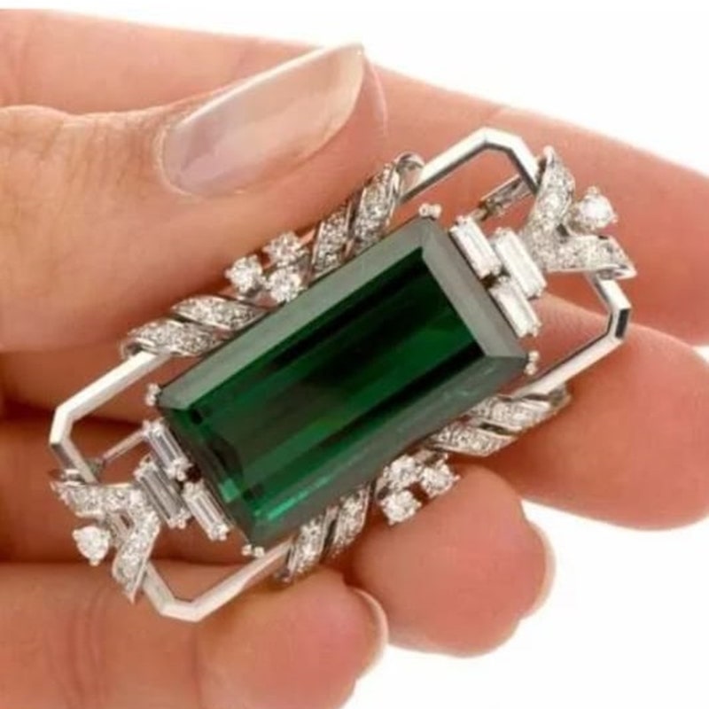 Gemstone Brooch - Etsy