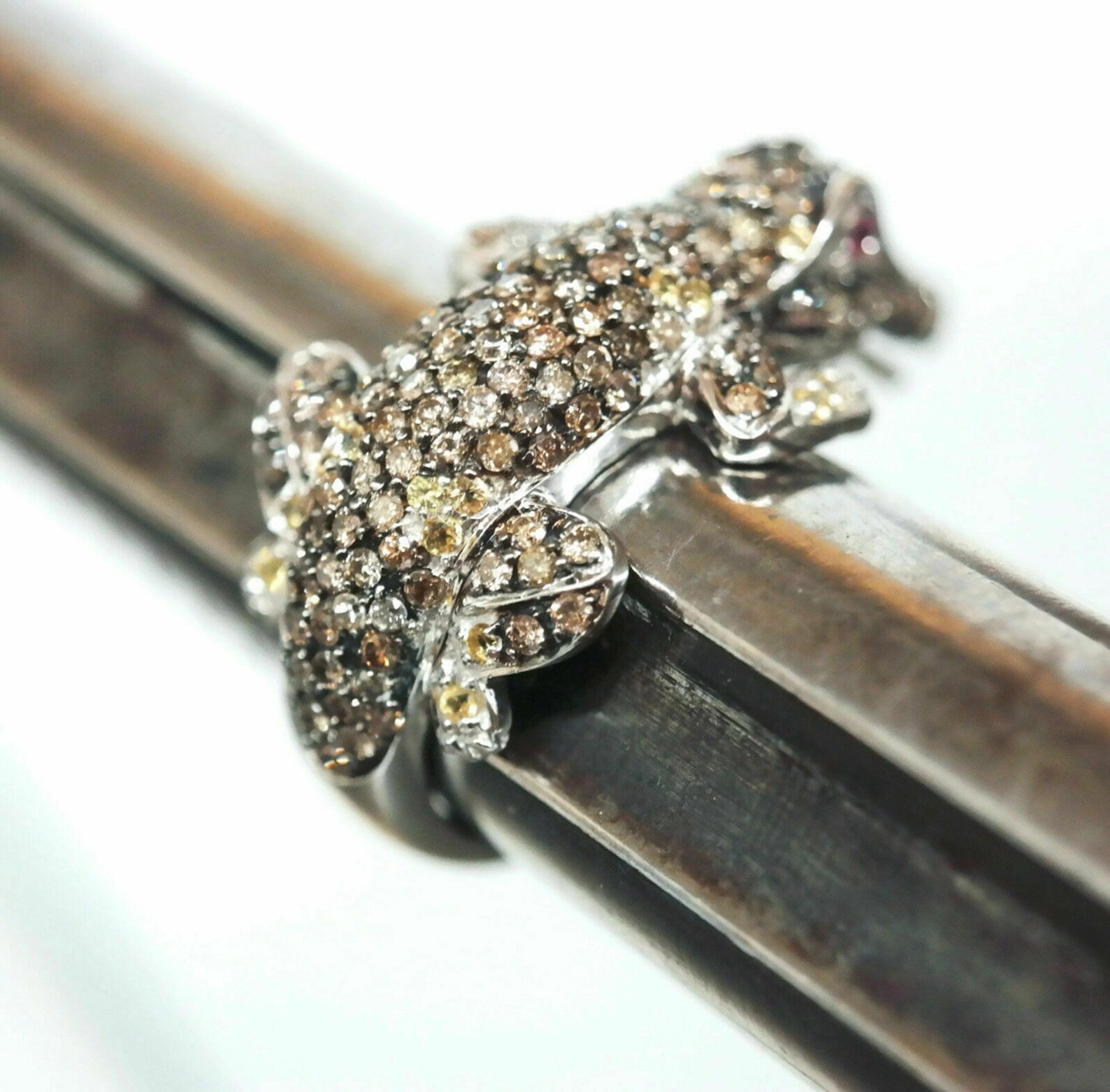 Women's Lizard Diamond Ring / Antique Diamond Ring / | Etsy