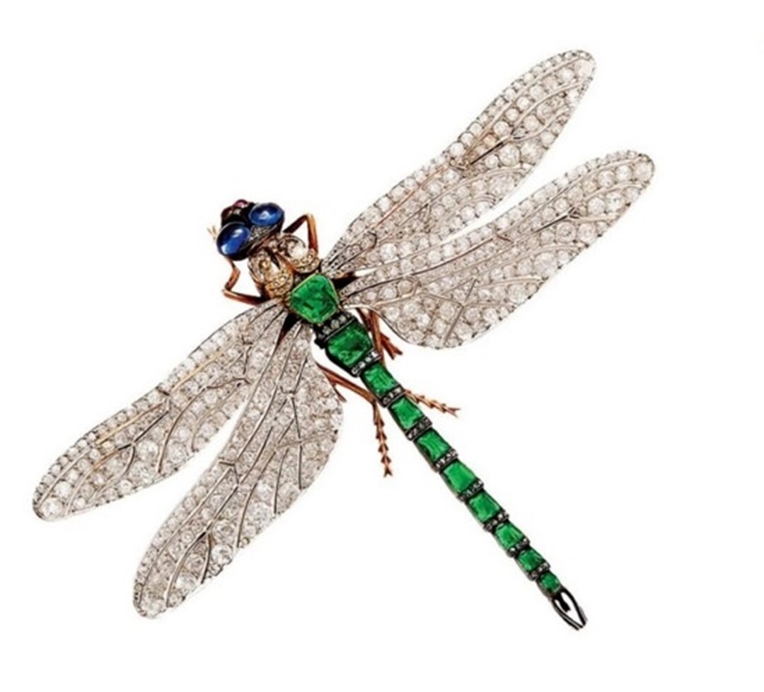Antique Dragonfly Brooch, Women-men's Insect Inspired Brooch, Multi ...