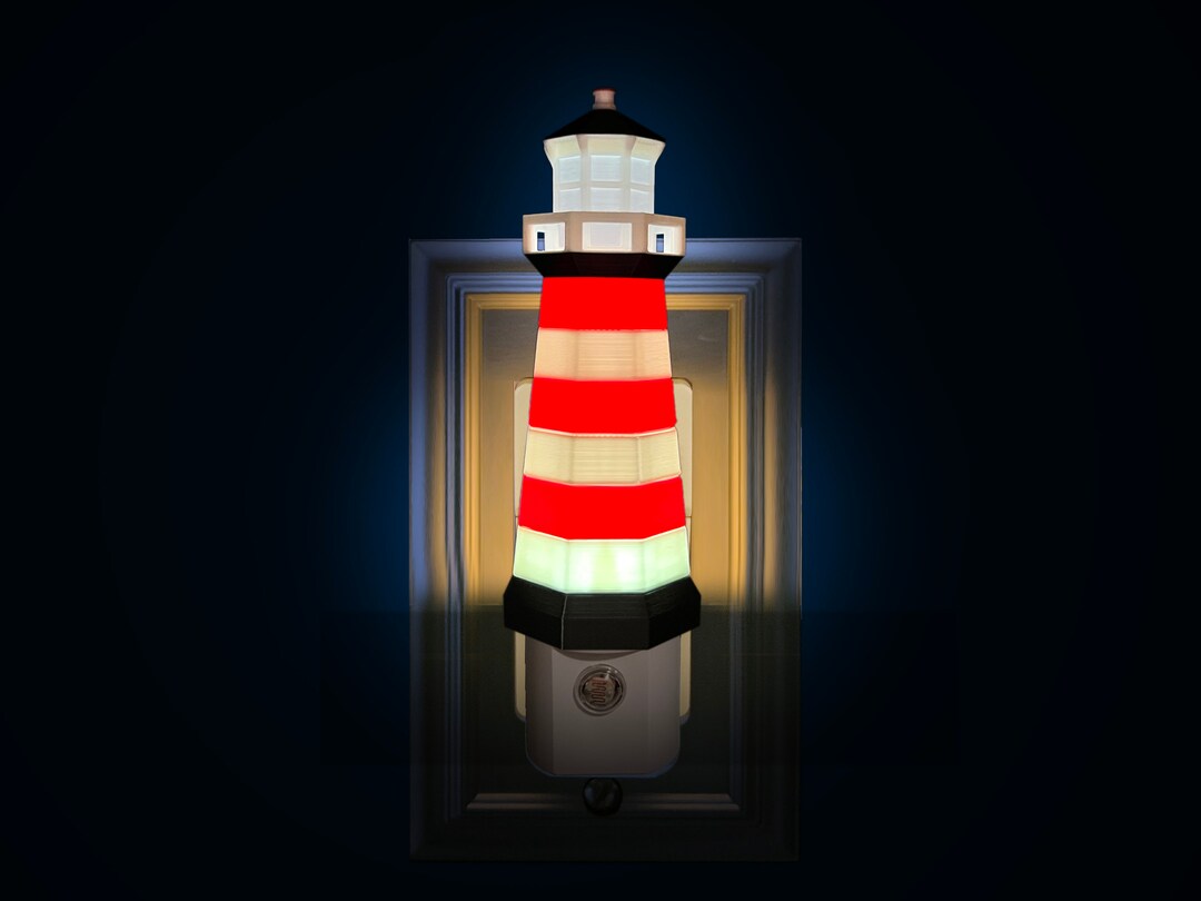 3D Lighthouse Night Light (plug-in, LED) - Etsy