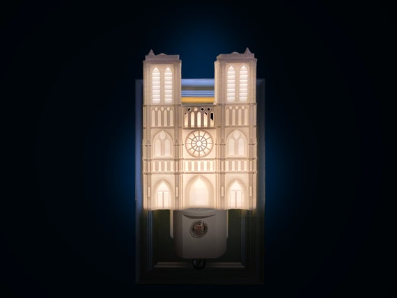 Notre Dame Night Light plug-in LED | Etsy