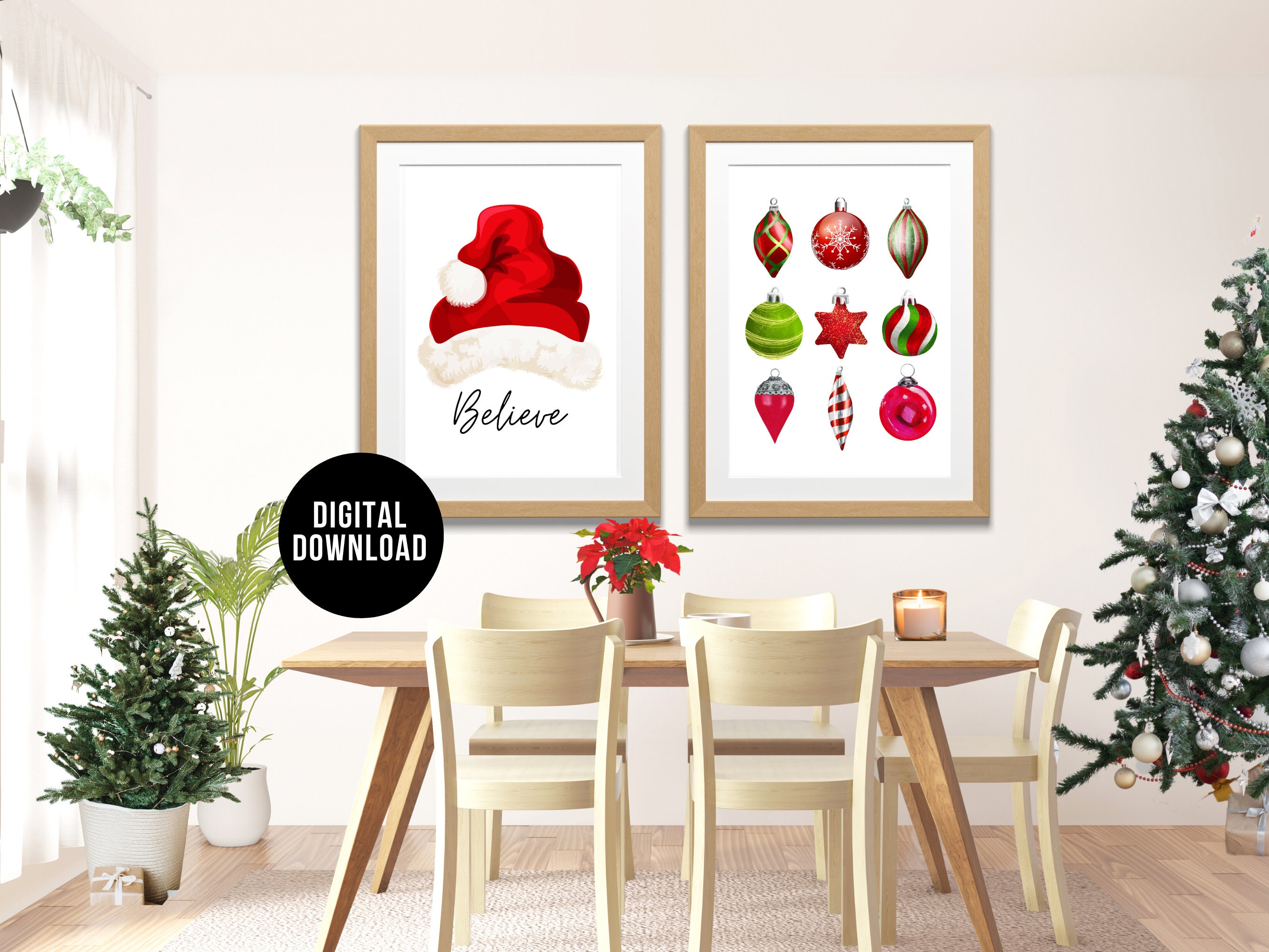 Christmas Wall Art Mega Bundle Set of 20, Modern Christmas Gallery Wall ...