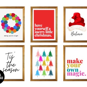 Christmas Wall Art Mega Bundle Set of 20, Modern Christmas Gallery Wall ...