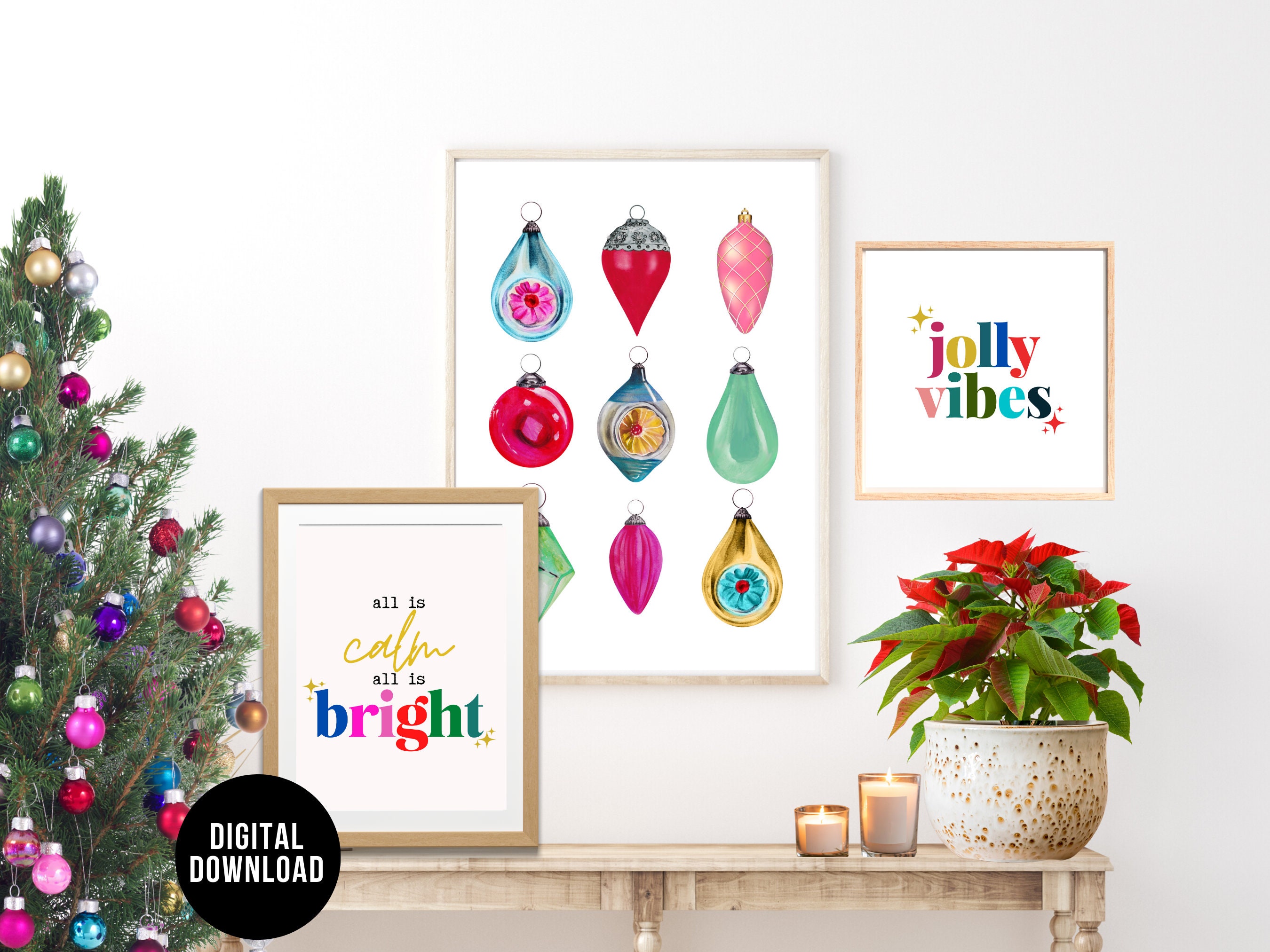 Christmas Wall Art Mega Bundle Set of 20, Modern Christmas Gallery Wall ...