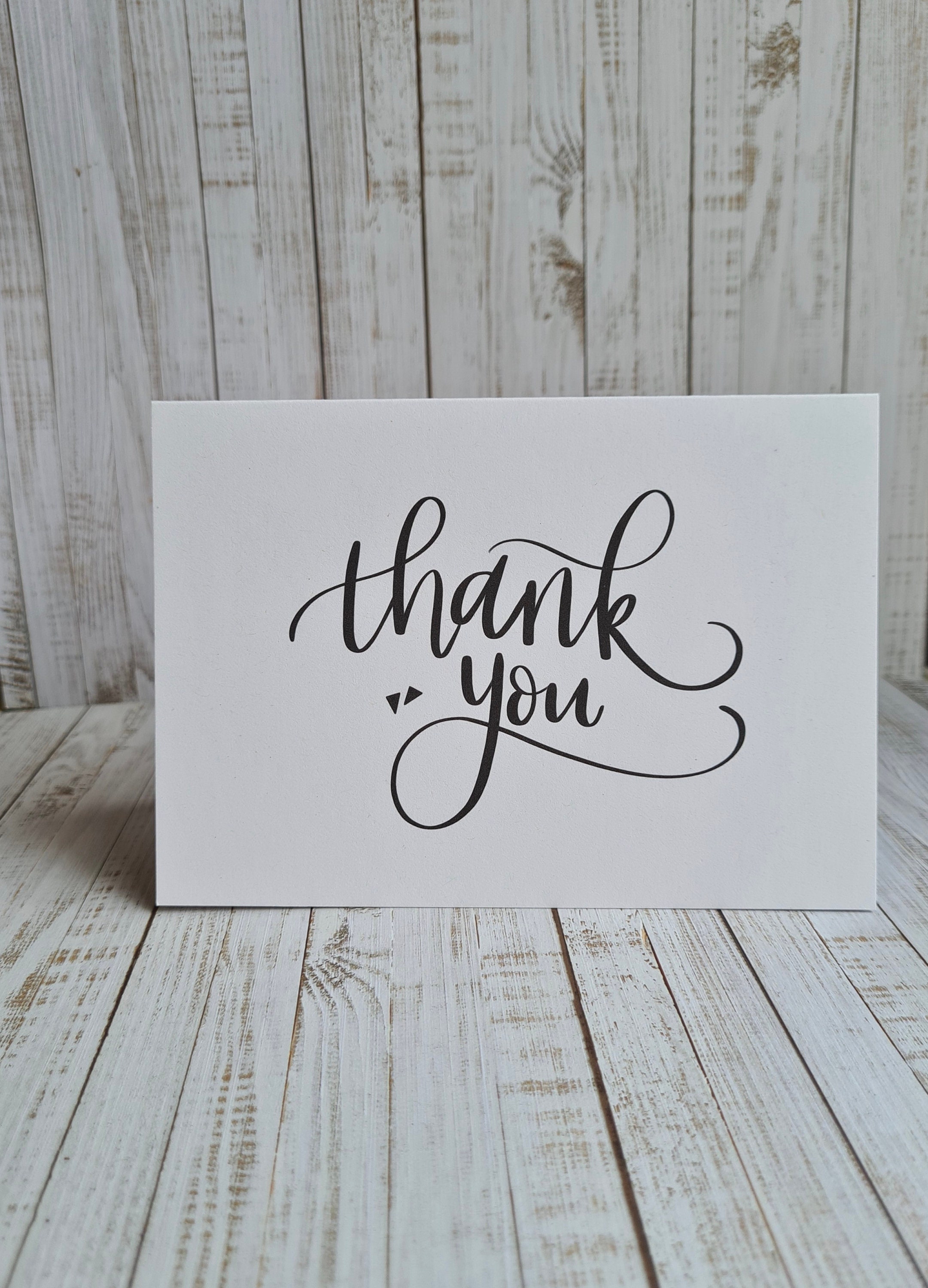 Thank You Card Hand Lettered Greeting Card - Etsy UK