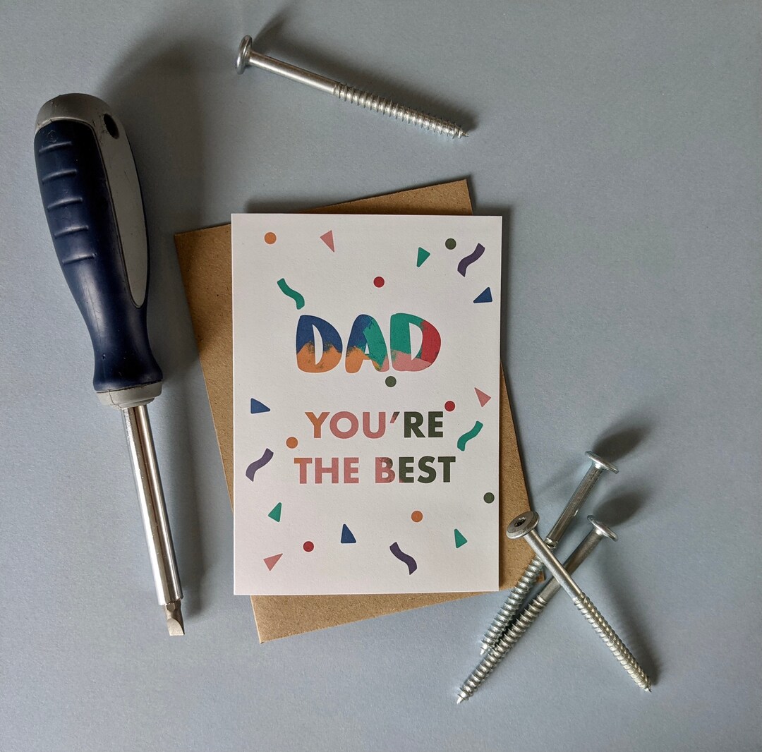 Fathers Day Card, Dad Youre the Best, Daddy Youre the Best, Greeting ...