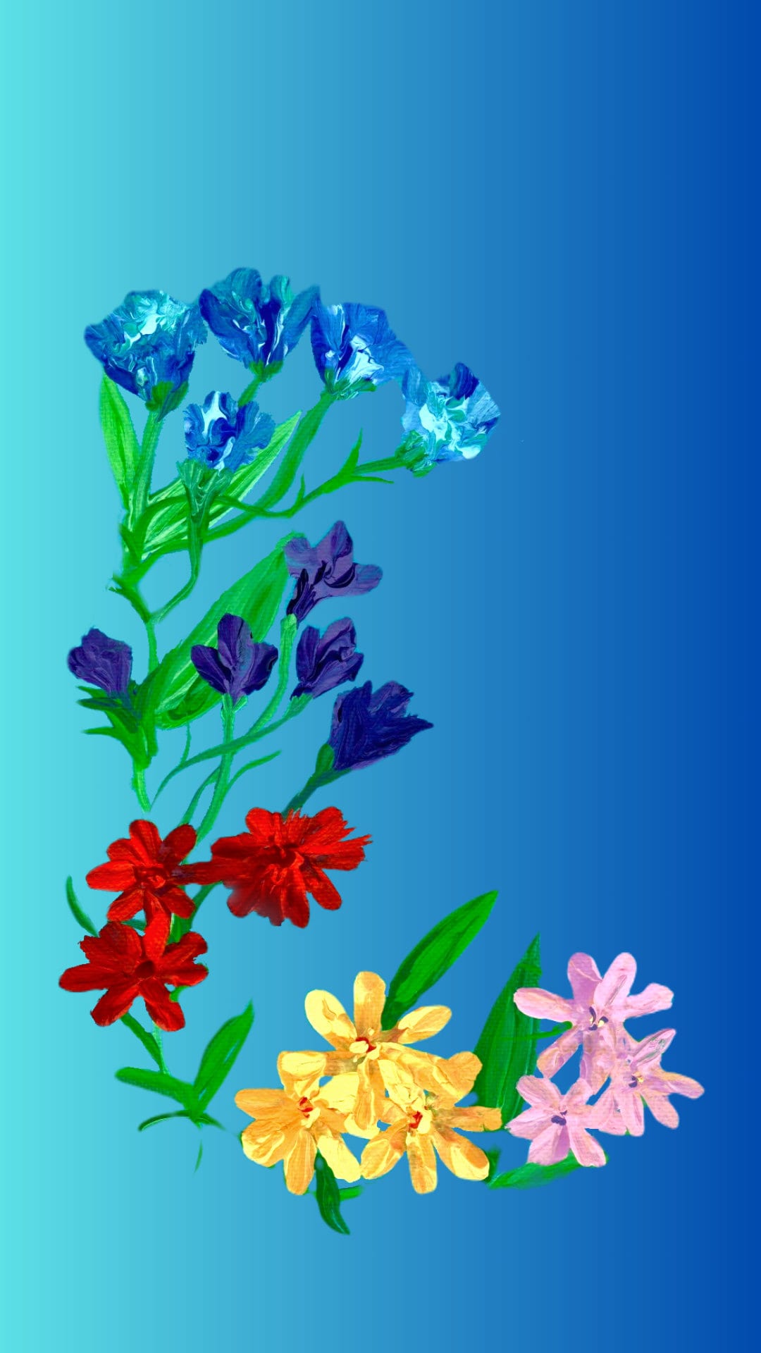 Blue Flower Phone Wallpaper - Etsy