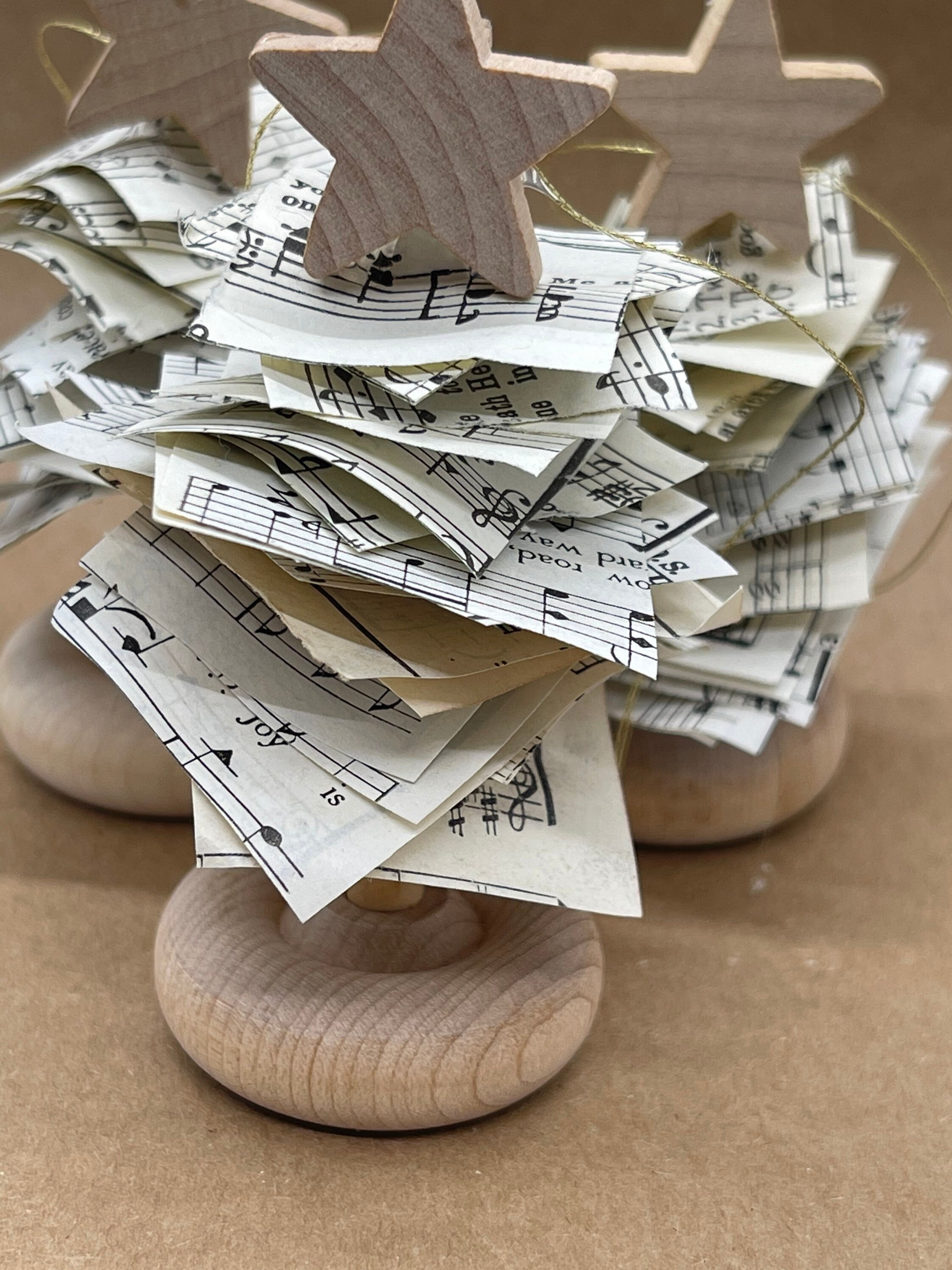 Hymnal Tree Christmas Ornaments, Music Lover Holiday Decor, Rustic ...