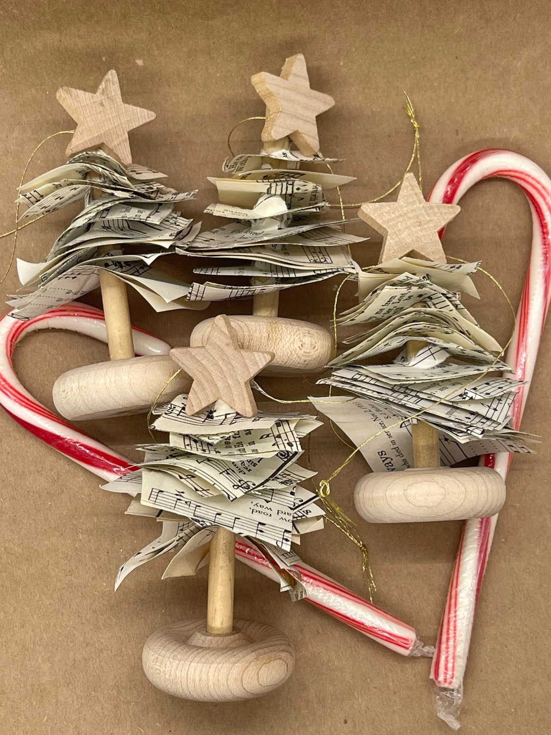 Hymnal Tree Christmas Ornaments, Music Lover Holiday Decor, Rustic ...