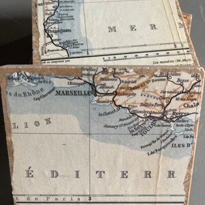 Vintage French Coasters, Stone Antique Map Decor, French Vacation ...