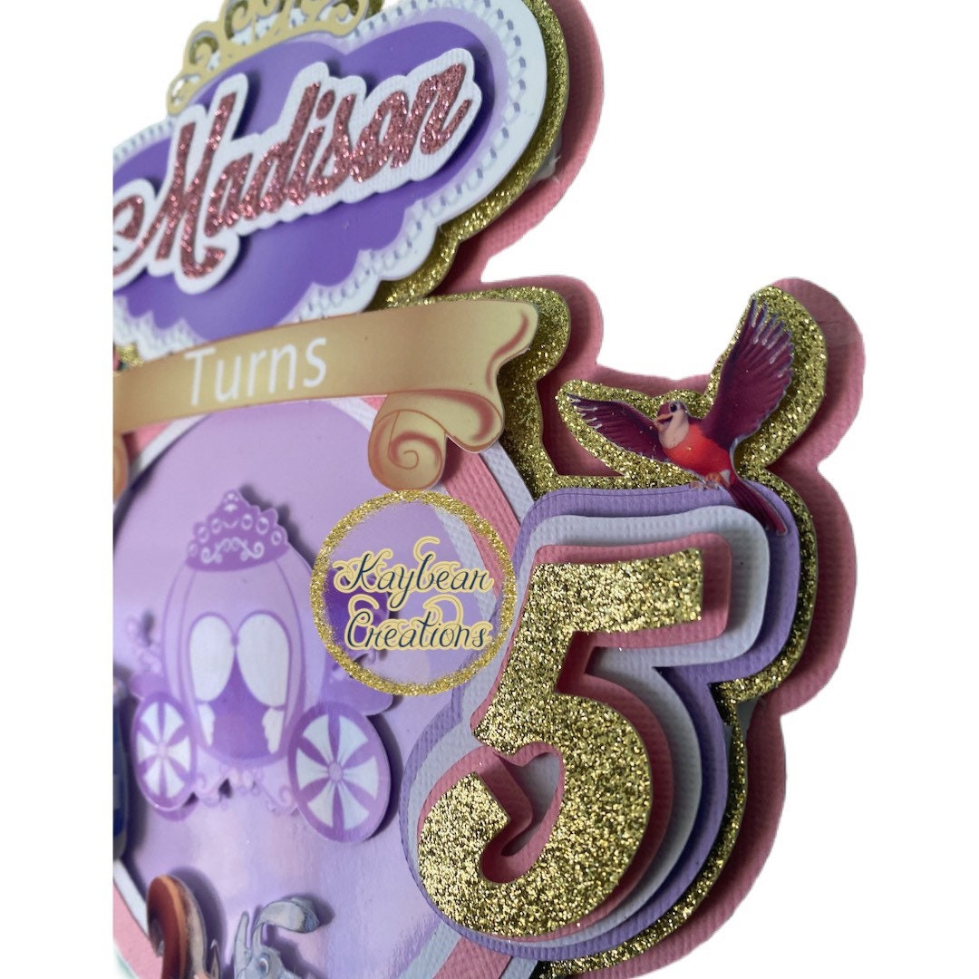 Personalized Sofia Theme Cake Topper/ Sofia Topper/ Sofia Cake Topper ...