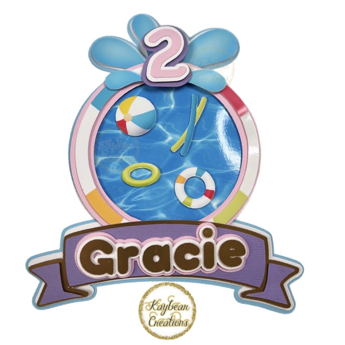 Pool Party Cake Topper/ Beach Theme Cake Topper/ Pool Party - Etsy