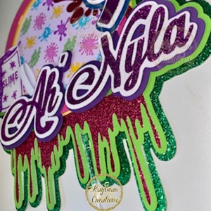 Slime Theme Cake Topper/ Slime Birthday Decor/ Slime Cake - Etsy