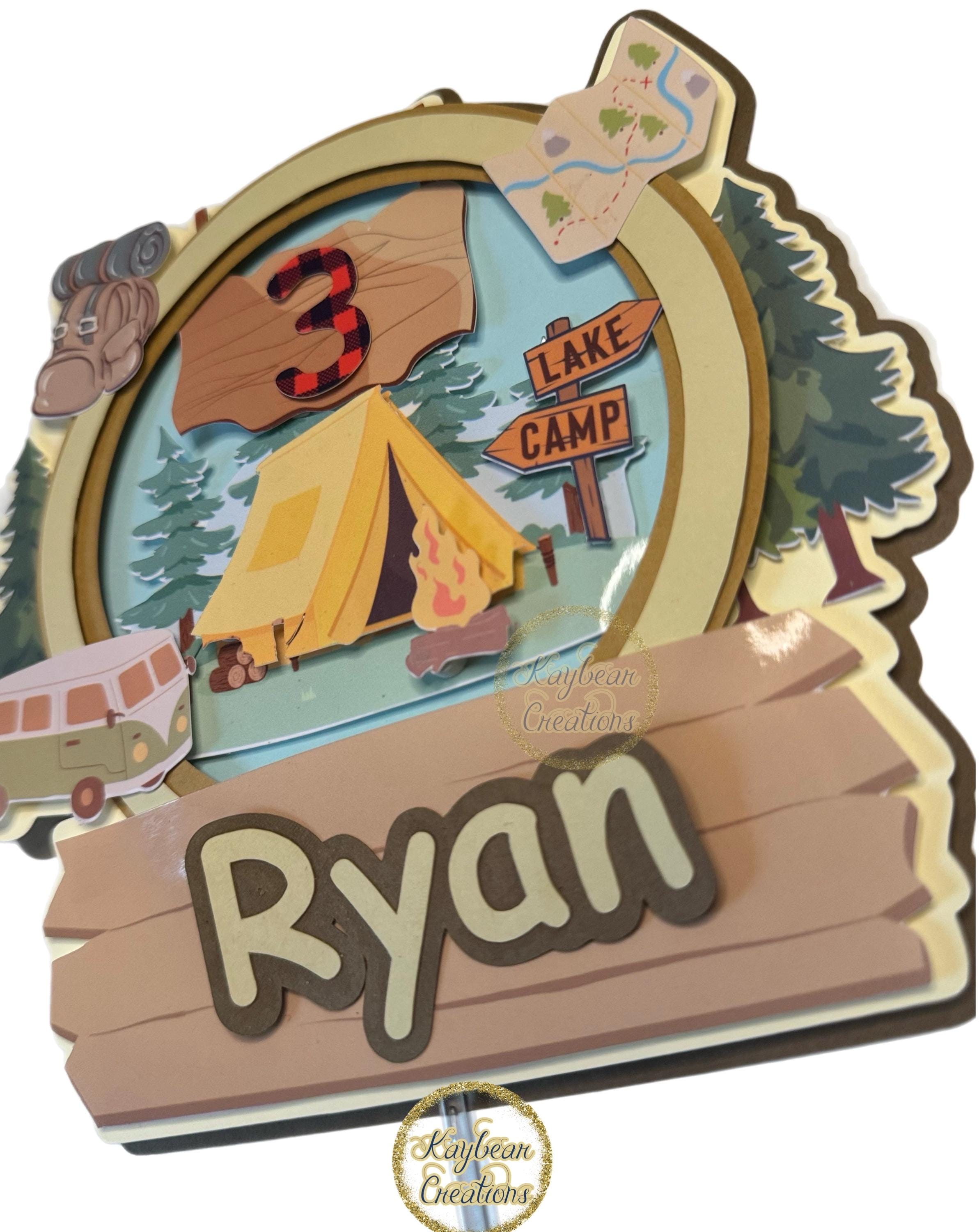 Camping Cake Topper/ Camping Adventure Cake Topper/ Camp Cake Topper ...