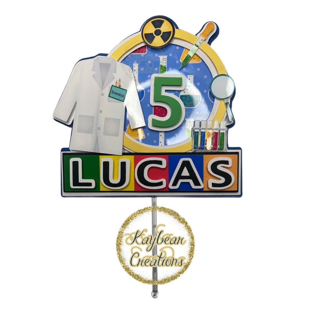 Scientist Cake Topper/ Scientist Birthday/ Science Party/ Scientist ...