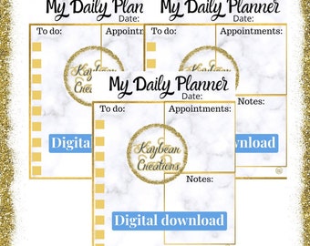 FREE Daily Classic 8.5x5.5 Planner Page Copy and Paste - Etsy