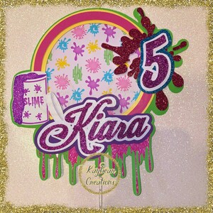 Slime Theme Cake Topper/ Slime Birthday Decor/ Slime Cake - Etsy