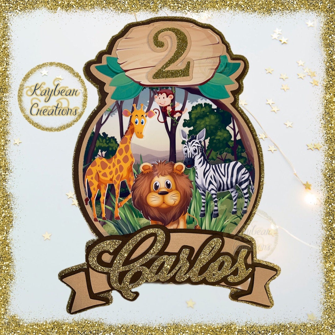 Baby Safari Cake Topper / Safari Theme Cake Topper / Safari Cake Topper ...