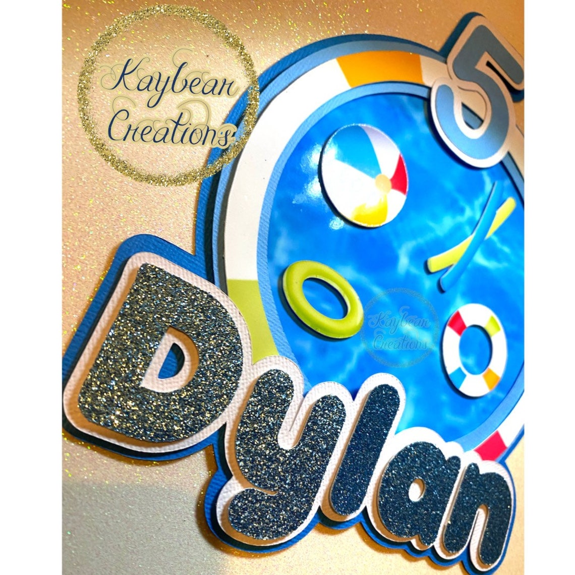 Pool Party Cake Topper/ Beach Theme Cake Topper/ Pool Party - Etsy