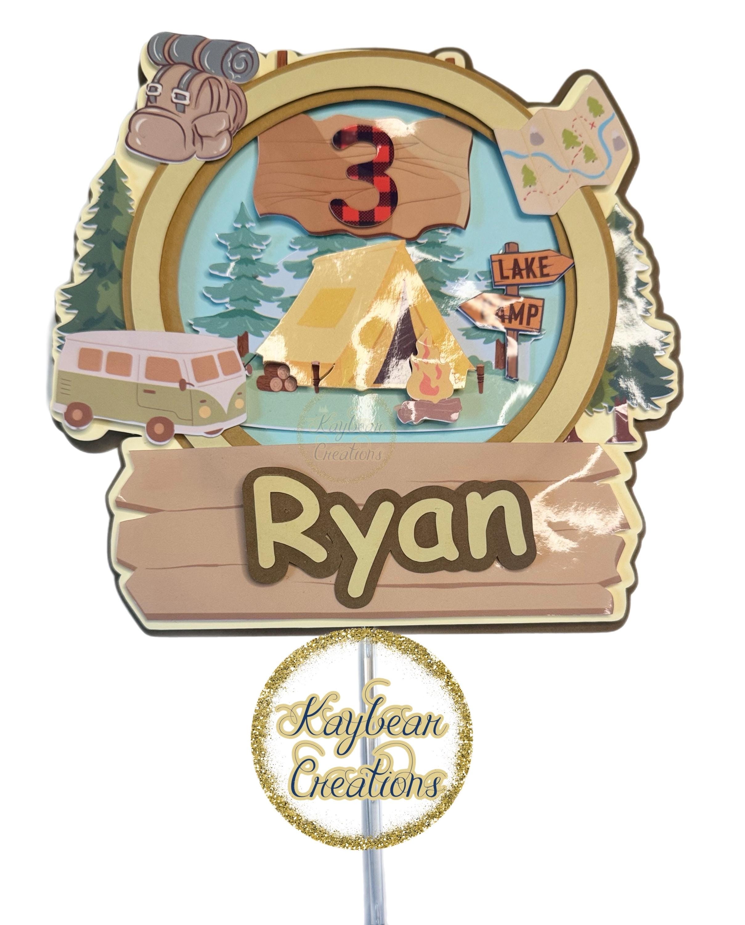 Camping Cake Topper/ Camping Adventure Cake Topper/ Camp Cake Topper ...