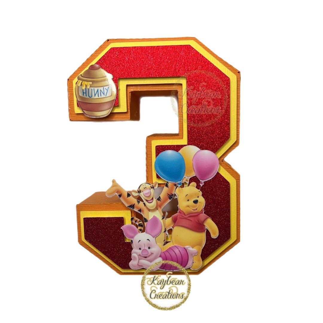 3d Letter/ 3d Number/ Pooh Letter/ Pooh Number - Etsy