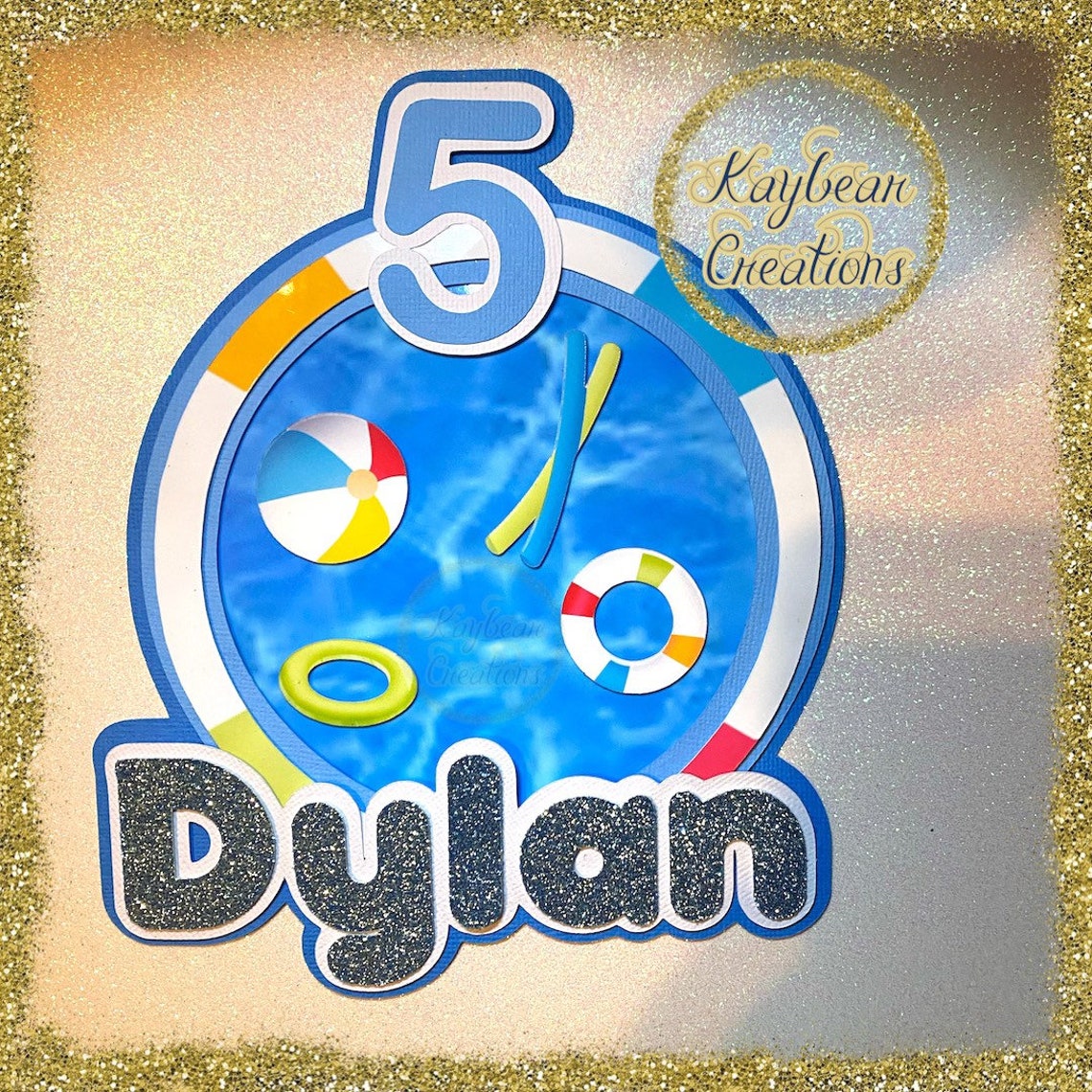 Pool Party Cake Topper/ Beach Theme Cake Topper/ Pool Party - Etsy