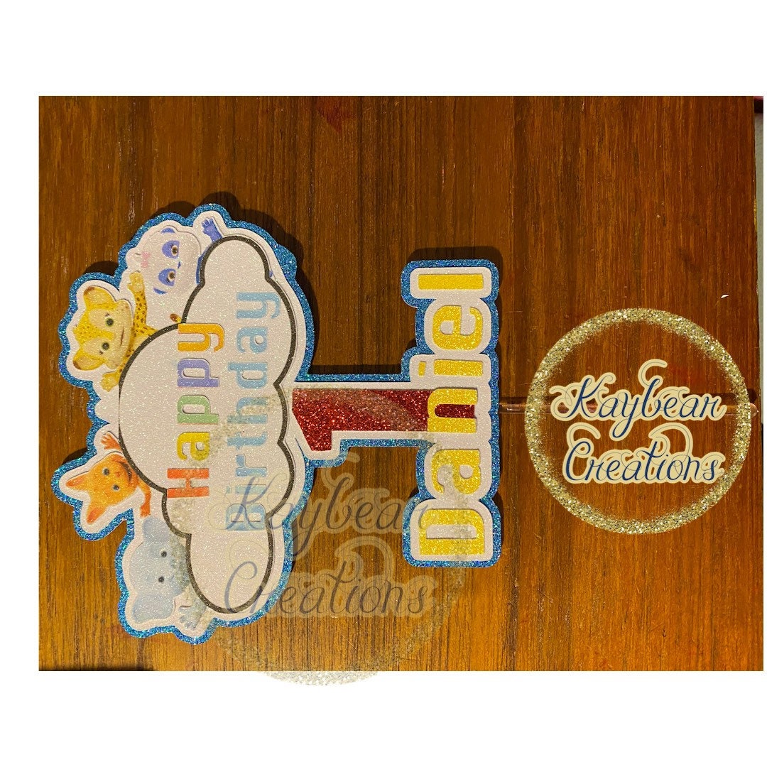 Word Party Inspired Cake Topper, Word Party Shaker Cake Topper, Word ...