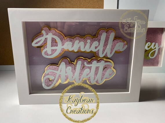 Personalized 3d Name Shadow Box | Etsy