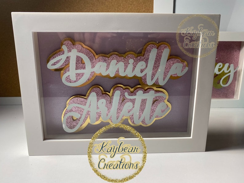 Personalized 3d Name Shadow Box - Etsy