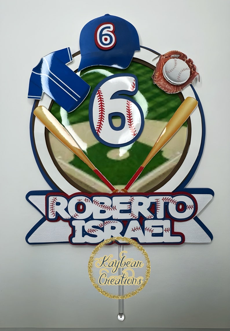 Baseball Cake Topper/ Baseball Party/ Baseball Topper/ Baseball ...